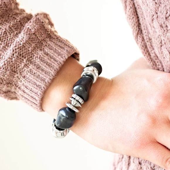 paparazzi | Jewelry | 525 Stone Age Stunner Black Bracelet | Poshmark